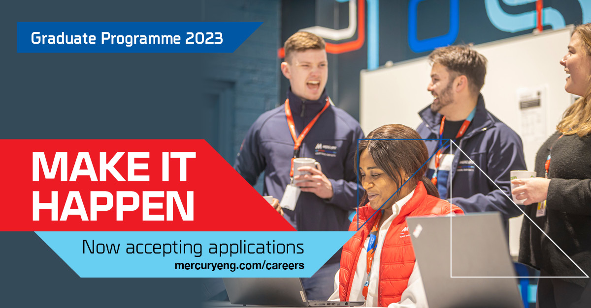 Applications now open for Mercury's 2023-25 Graduate Programme